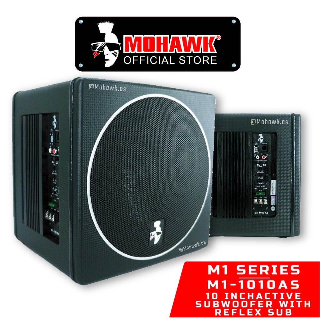 MOHAWK M1-SERIES 10 INCH ACTIVE SUBWOOFER WITH REFLEX SUB M1-1010AS ...