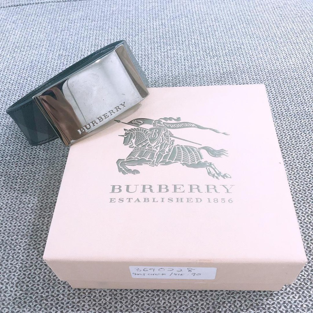 Burberry Black Check Print Belt (Authentic) | Shopee Malaysia