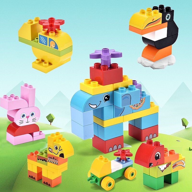 Colourful Animals Big Building Blocks for Blocks Table | Shopee Malaysia
