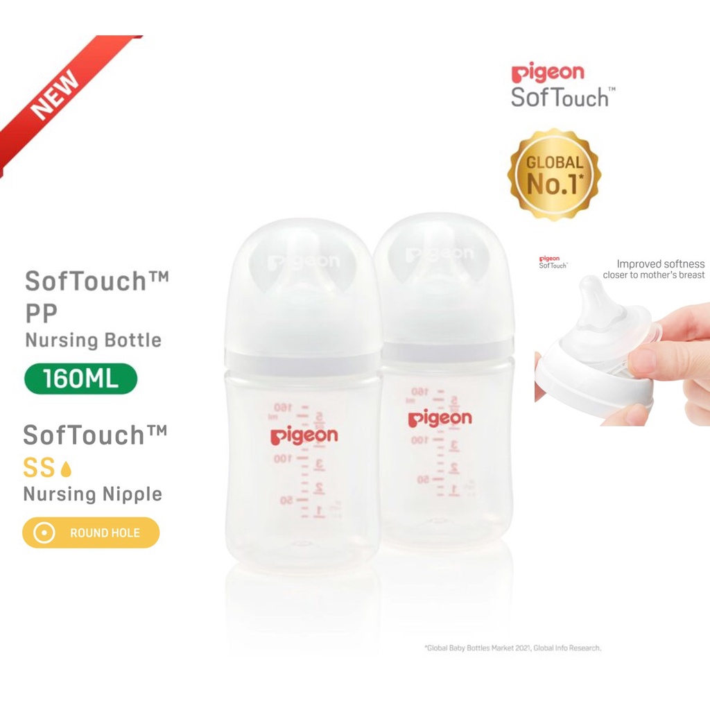 ORIGINAL Pigeon PPSU T-Ester PP Glass SofTouch Wide Neck Baby Bottle Feeding Nursing 160ml 240ml ...