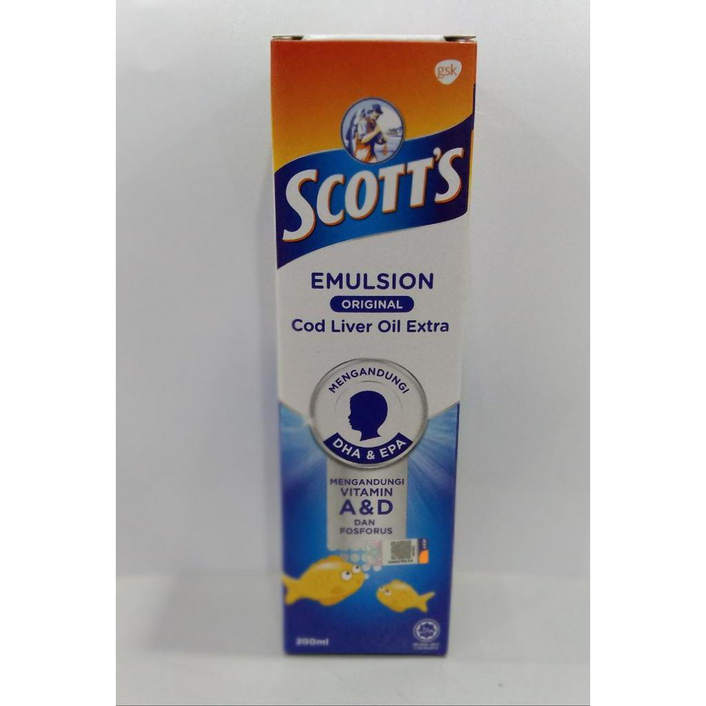 Scotts's Emulsion Original Cod Liver Oil Extra 200ml | Shopee Malaysia