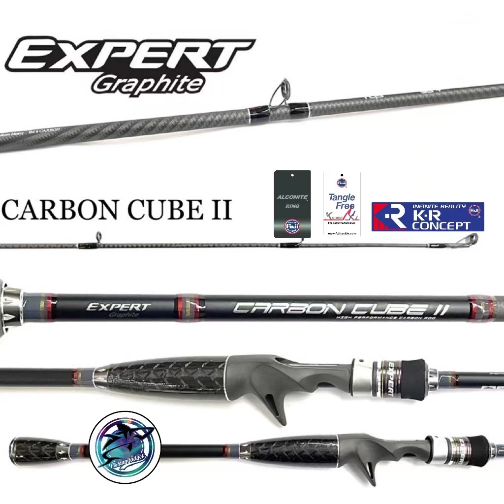 NEW MODEL 2021 Expert Graphite Carbon Cube II 2 C3 Baitcasting ...