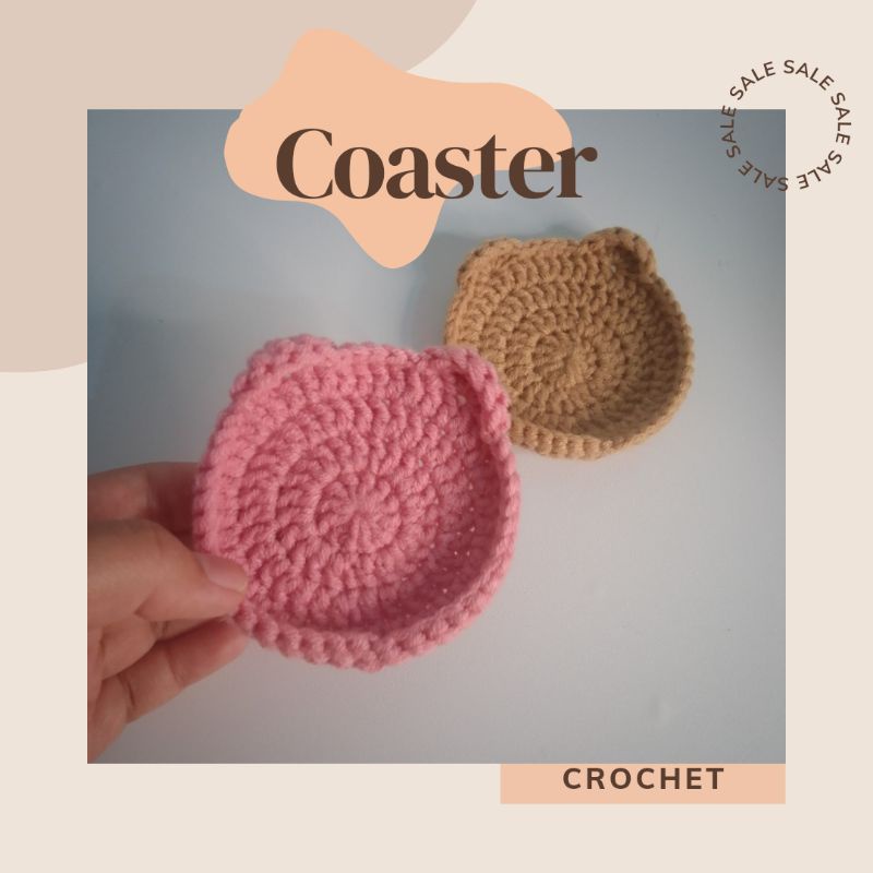 Coaster crochet lapik cawan mug Placemat mat | Shopee Malaysia