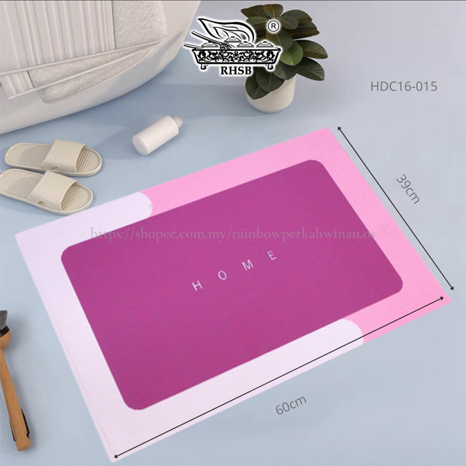 ABSORBENT DIATOM MUD BATHROOM MAT / FLOOR MAT / ANTI SLIP MAT / CARPET ...