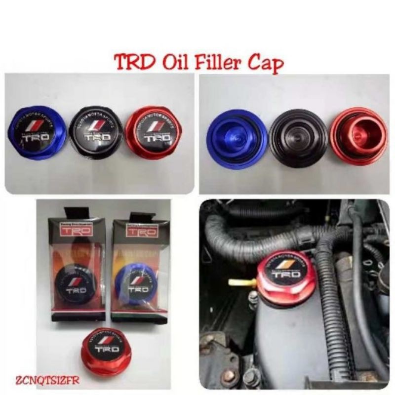 TRD Racing Engine Oil Cap Aluminium Toyota Vios Perodua Myvi | Shopee ...