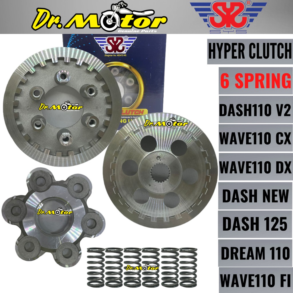 HONDA DASH 2 DASH125 WAVE ALPHA CX DX DREAM 110 HyperClutch 6 Spring ...