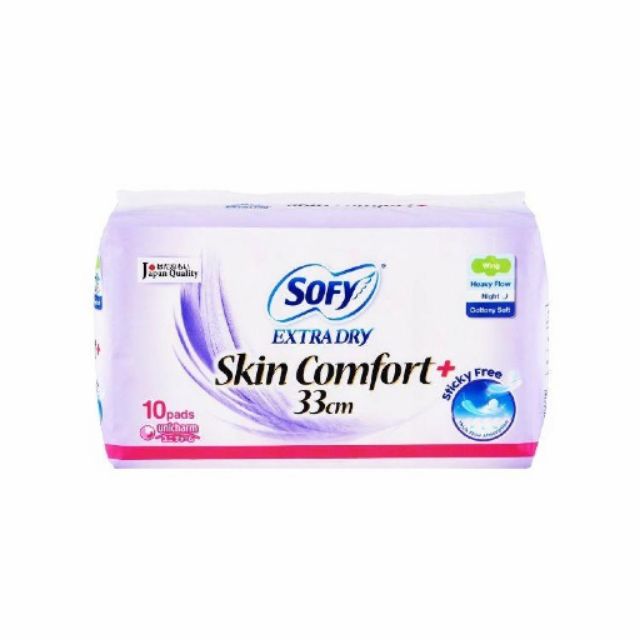 Sofy Extra Dry Night Slim Wing 33cm 10's | Shopee Malaysia