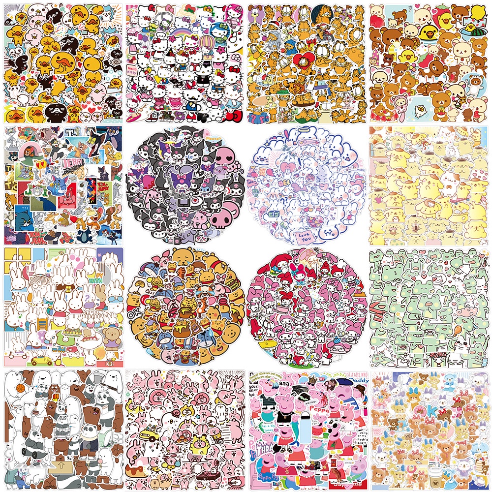 50pcs/kit Sanrio Stickers Cartoon Anime Character Collection Doodle ...