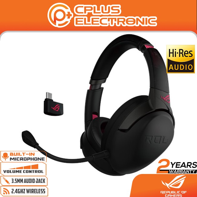 ASUS ROG Strix Go 2.4 Wireless Gaming Headset with USB-C 2.4 GHz ...
