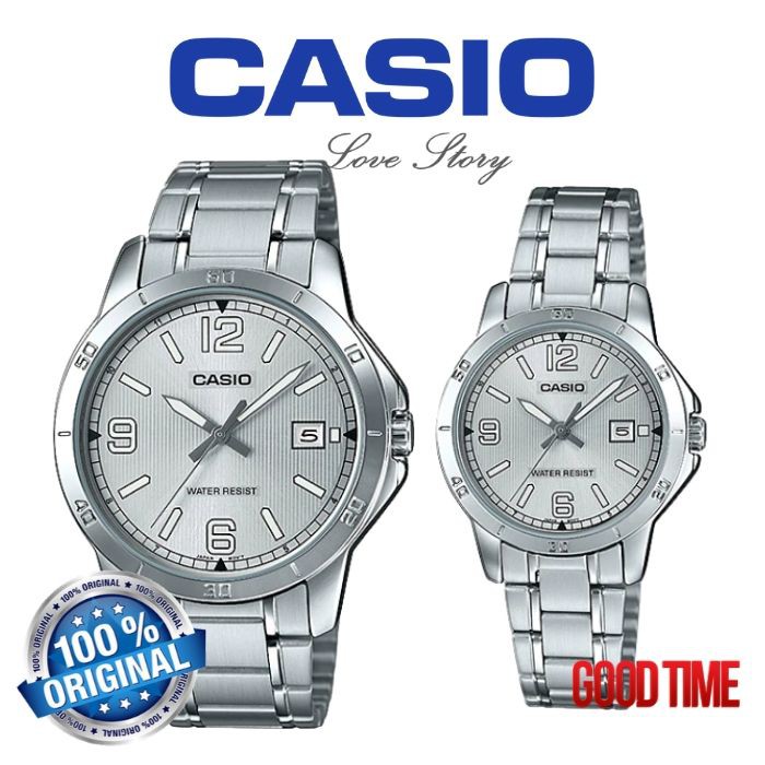 CASIO MTP-V004D-7B2 & LTP-V004D-7B2 ANALOG COUPLE WATCH (JAM TANGAN PASANGAN / WATCH FOR COUPLE ...