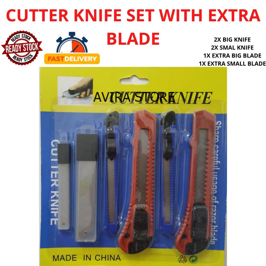 MALAYSIA!- Cutter Knife with Extra Blade Big Cutter Knife Small Cutter ...