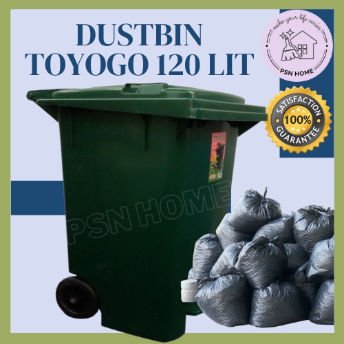 Dustbin Toyogo 120 Lit Step Bin Tong Sampah - Green | Shopee Malaysia