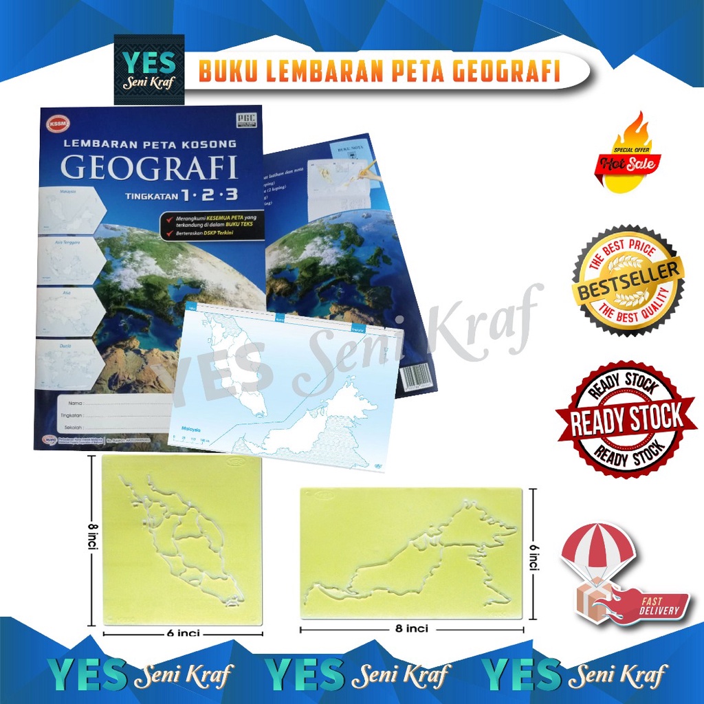 [READY STOCK] Buku Lembaran Peta Geografi / STENSIL PETA / SET LEMBARAN ...