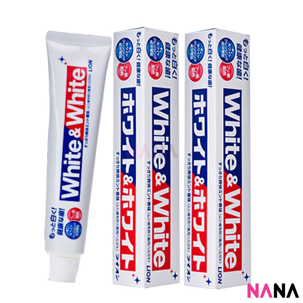 LION White & White Toothpaste (Clean Fresh Mint) 150g x 2pcs | Shopee ...