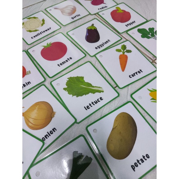 printed flashcard sayuran vegetables BI 18keping | Shopee Malaysia