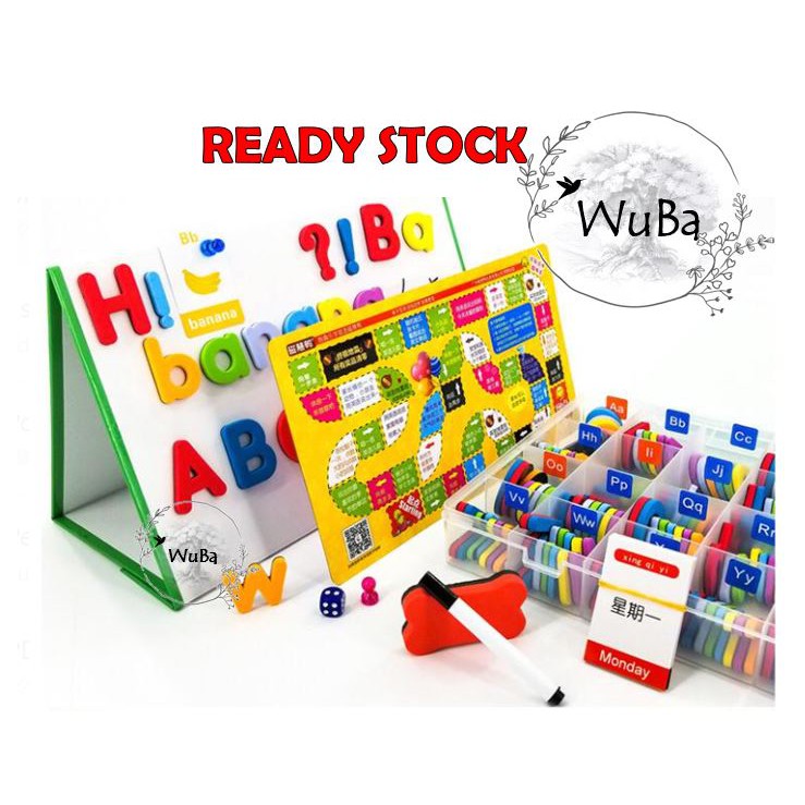 Kid Learning Magnetic Letters Alphabet ABC Board Magnets Educational ...