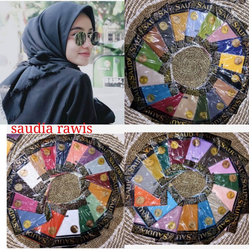 Saudia rawis rectangular hijab / Saudia ansania plain rectangular ...