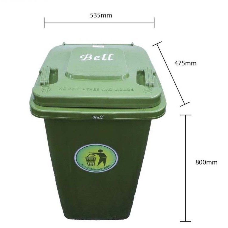 100L Green plastic dustbin | Shopee Malaysia