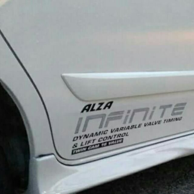 ALZA Infinite Sticker black chrome | Shopee Malaysia