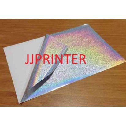 A4 Neon Rainbow Silver Glitter Metallic PVC Label Sticker for Inkjet ...