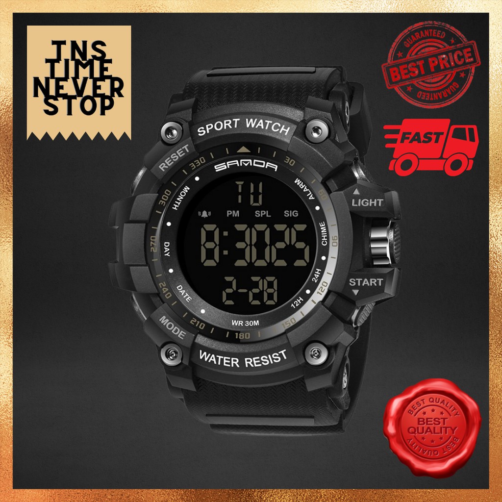 [ Malaysia Warranty ] SANDA Men's Outdoor Military LED Digital Watch ...