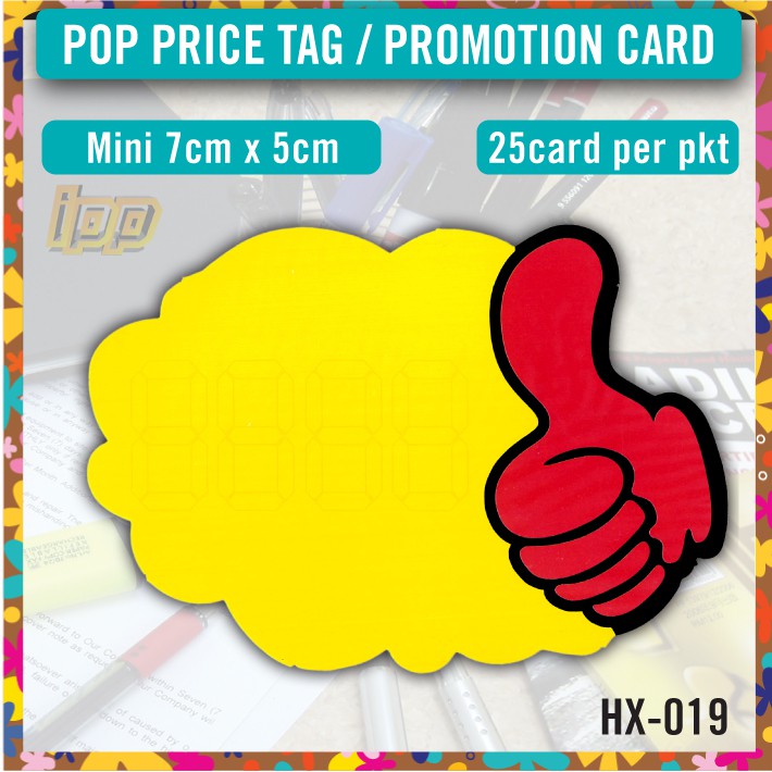 POP Price Tag Promotion Cards / Thumbs Up Pop Price Tags / Jualan Tag ...