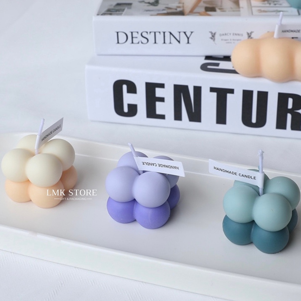 LMK Mini Cute Cube Scented Candle Decorative Candle Lilin Wangi ...