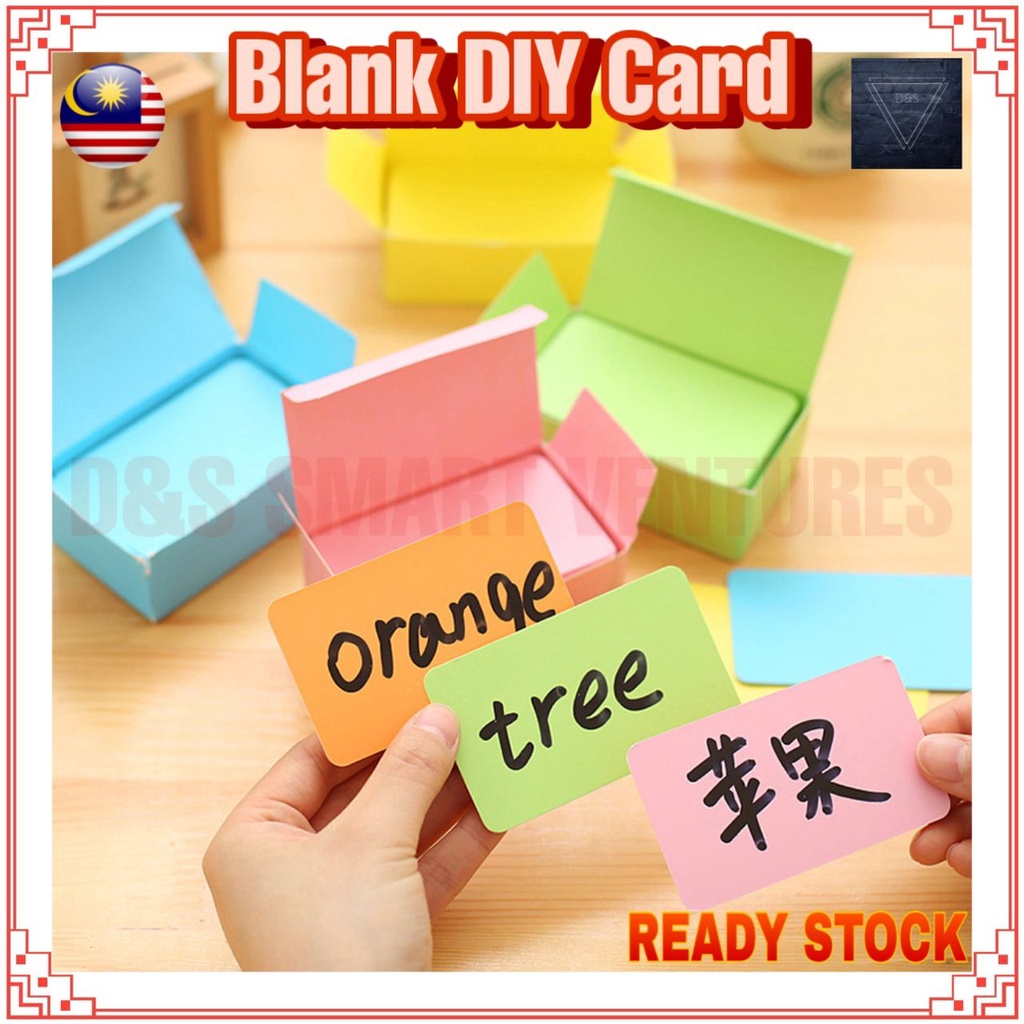 🇲🇾 D&S Mini DIY Card Box Korea INS Memo Pad Memo Note Message card Word ...