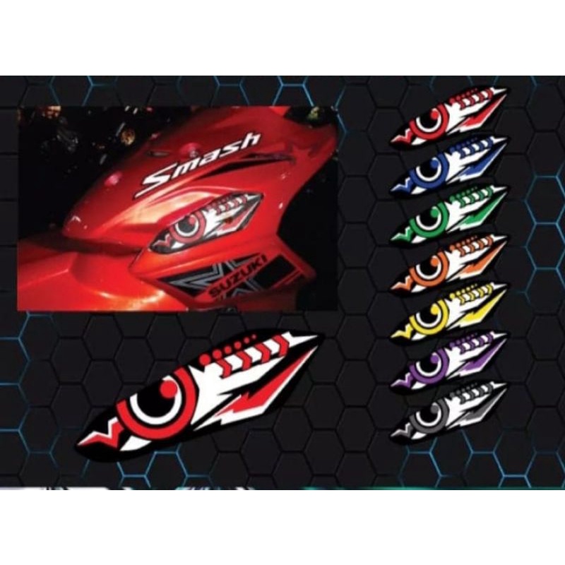 TRANSPARENT WINKER EYE FOR SMASH 115 W/ FREE KALMOT STICKER | Shopee ...