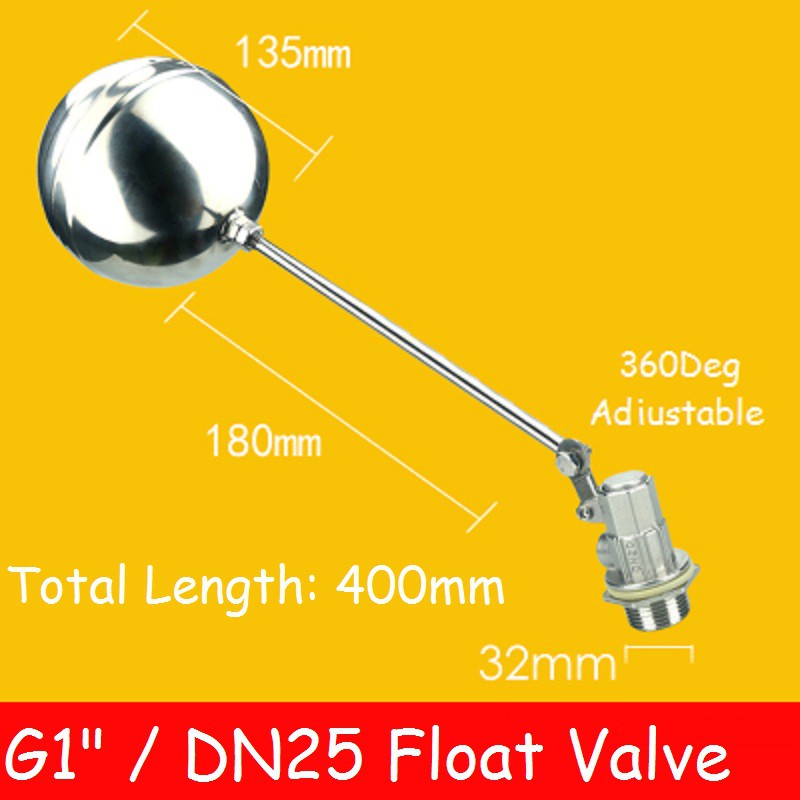 [HO113] G 1" DN25 Stainless Steel FLOAT VALVE with Stainless Steel ball ...