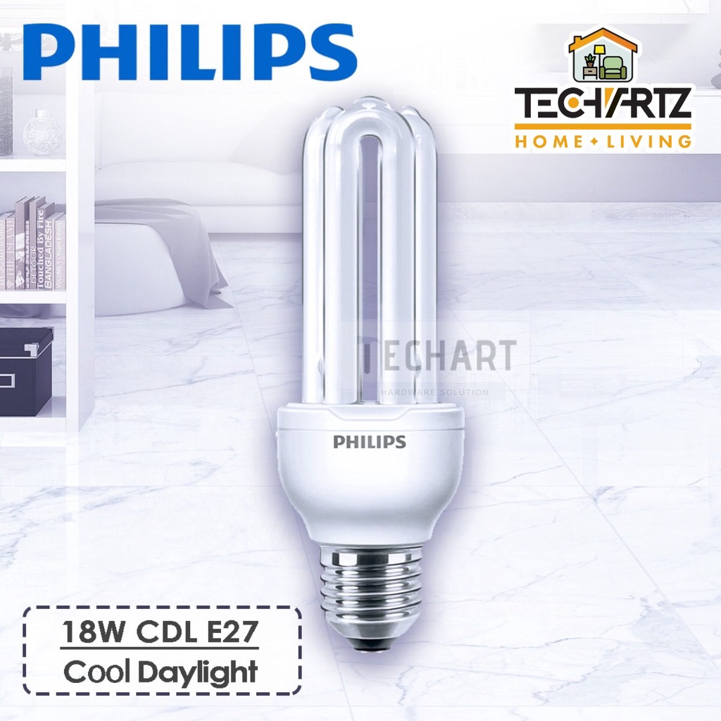 GENUINE PHILIPS Essential Stick Energy Saving Fluorescent Bulb Philips ...