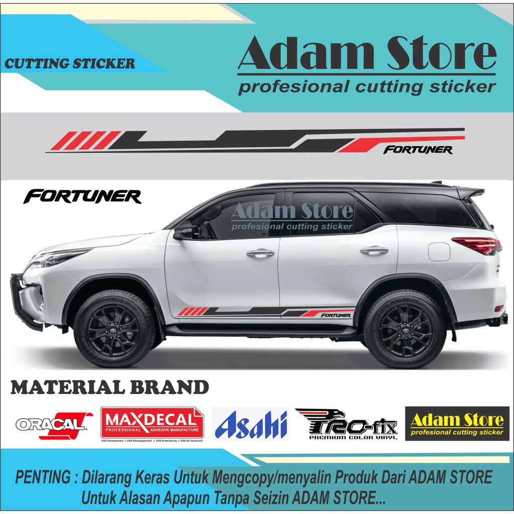 Fortuner car sticker toyota fortuner sticker list car fortuner sticker ...