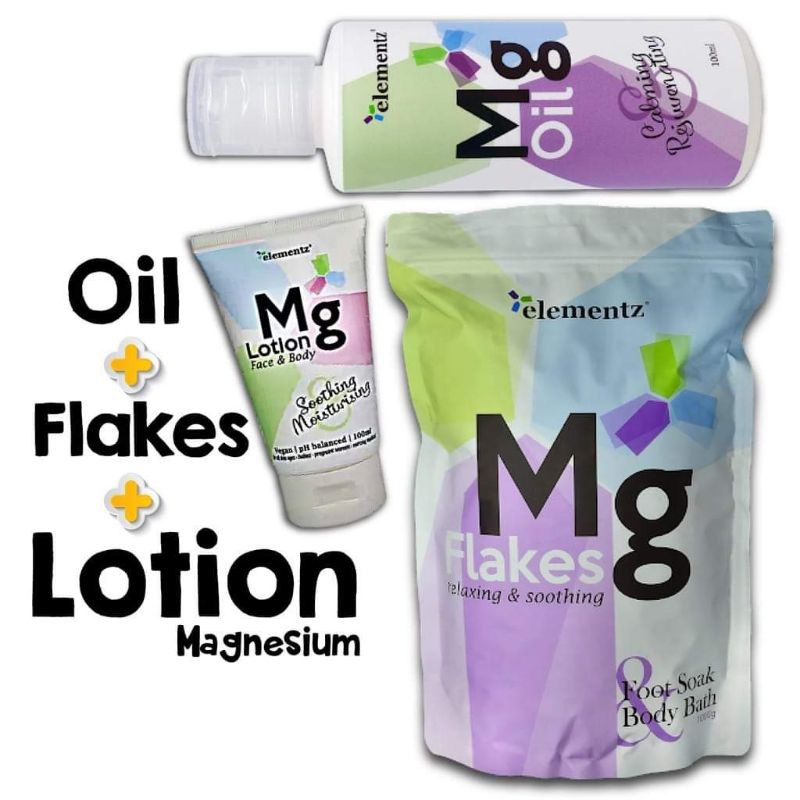 👍 Elementz Magnesium Trial Set [ Magnesium Oil | Magnesium Flakes ...