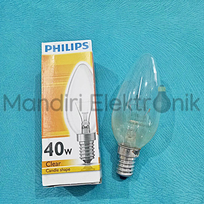Philips Candle 40W 40Watt Clear Incandescent Light Bulb | Shopee Malaysia