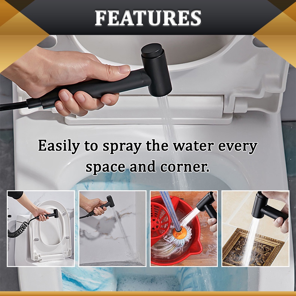 [FULL SET] Innohut High Pressure Dual Tap Bidet Spray Set Bathroom ...