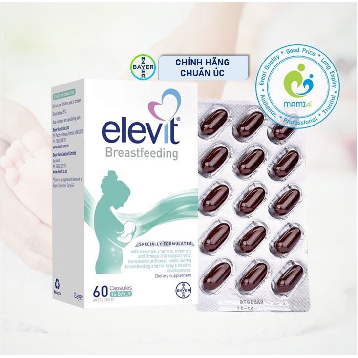 Multivitamin (60v) for postpartum women Elevit Breastfeeding/DHA ...