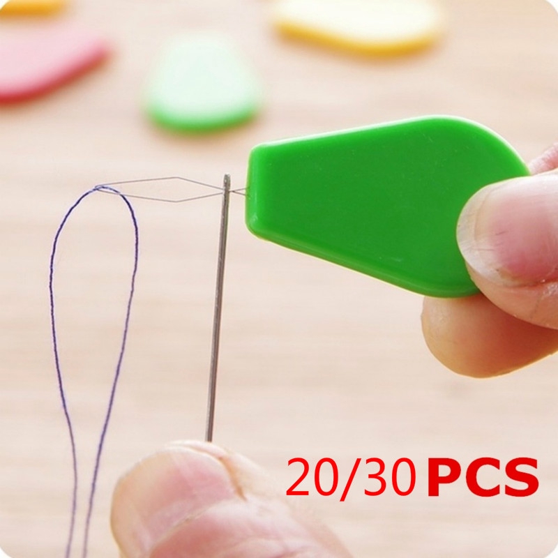 20/30/60 Piece Color Thread Needle Threader Sewing Needle Insertion ...