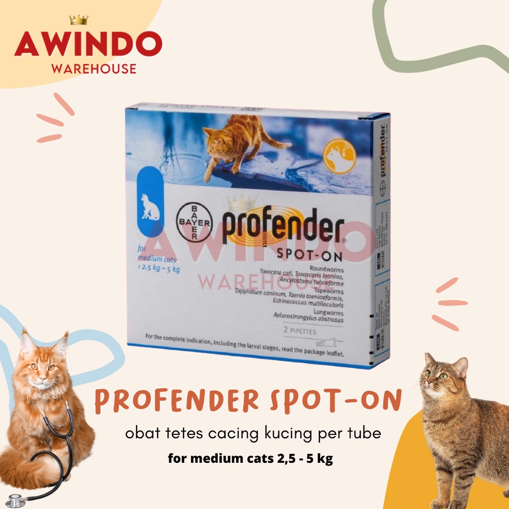 Profender MEDIUM CATS - Profender Spot On Cat Worm Drops 2-5kg | Shopee Malaysia
