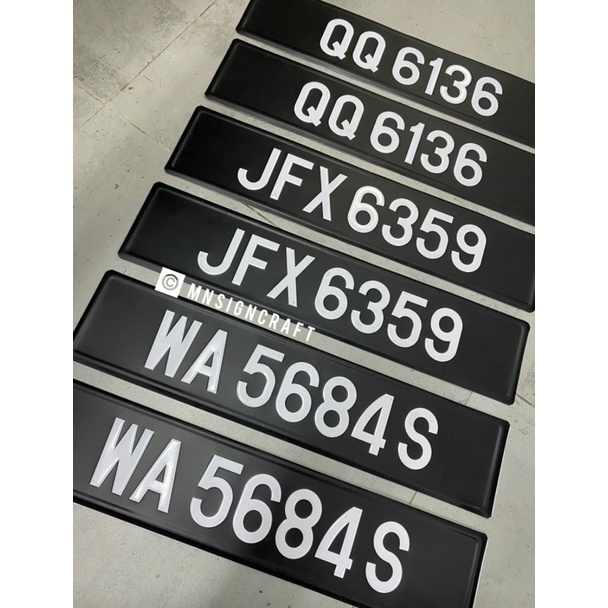 Plate besi punch kereta standard JPJ malaysia font design / plate tahan ...