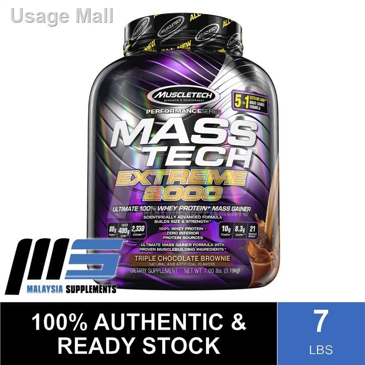 MuscleTech Mass Tech Extreme 2000, 7lbs - Weight & Gain, Muscle ...