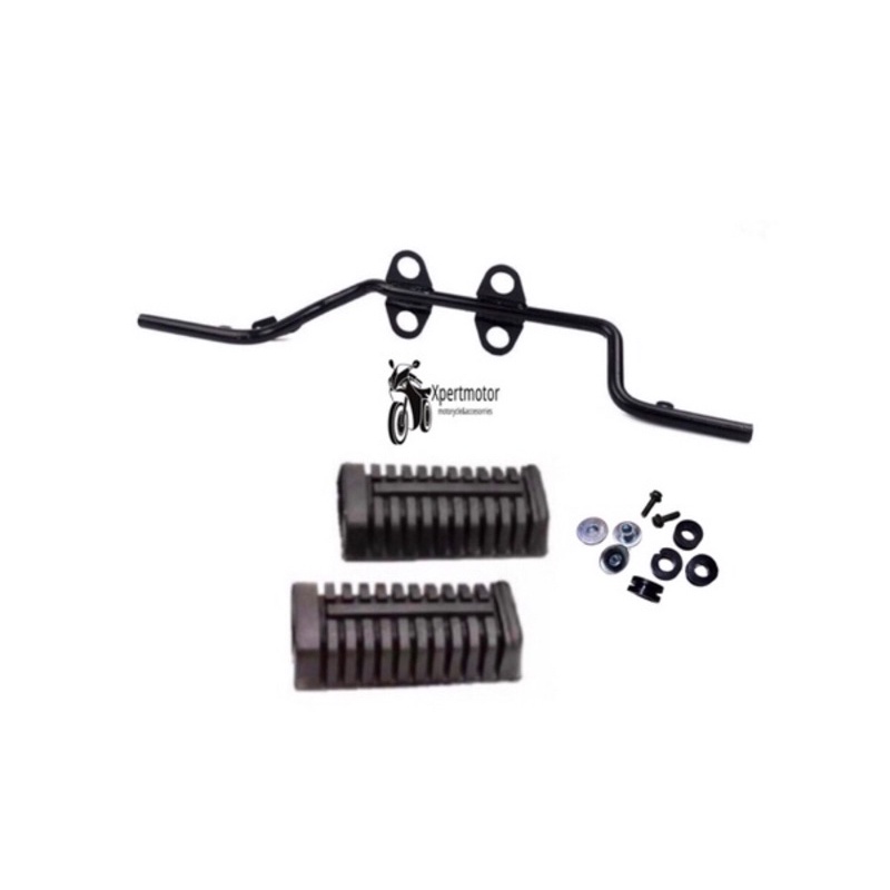 GT128 FRONT FOOT REST BAR STEP BAR WITH FOOTREST RUBBER SET FOOT REST ...