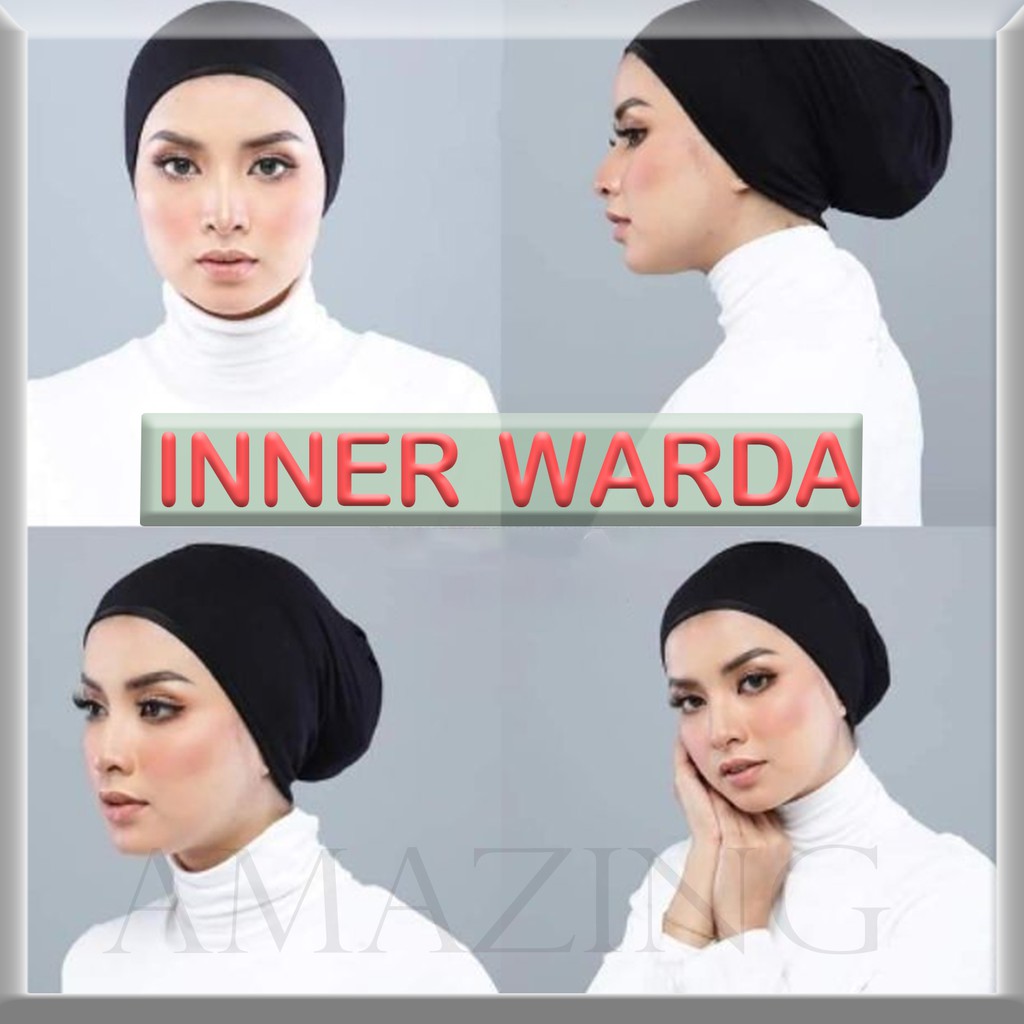 Inner Warda Exclusive - Anak Tudung Muslimah Soft Cotton[ Black & White ] | Shopee Malaysia