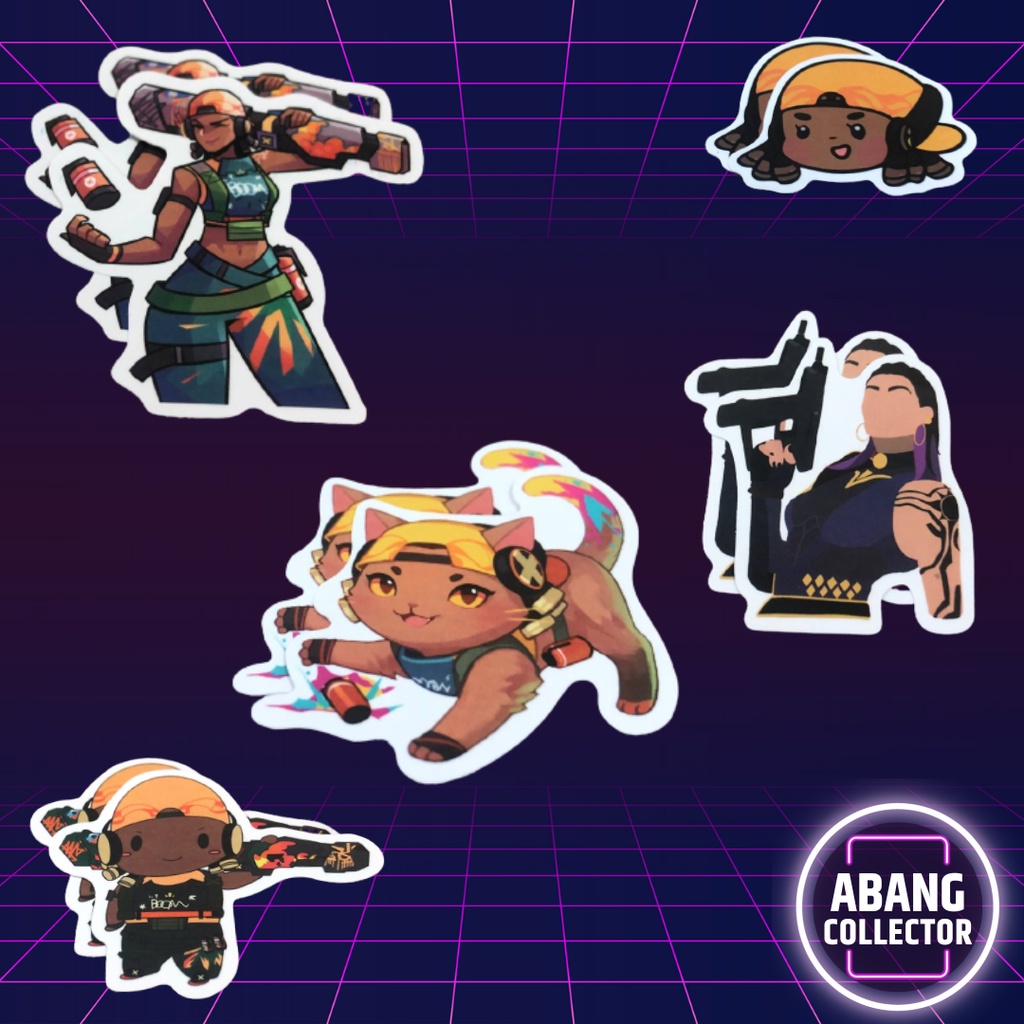 [Stickers] Valorant Duelist (Pheonix, Raze, Rena) | Shopee Malaysia