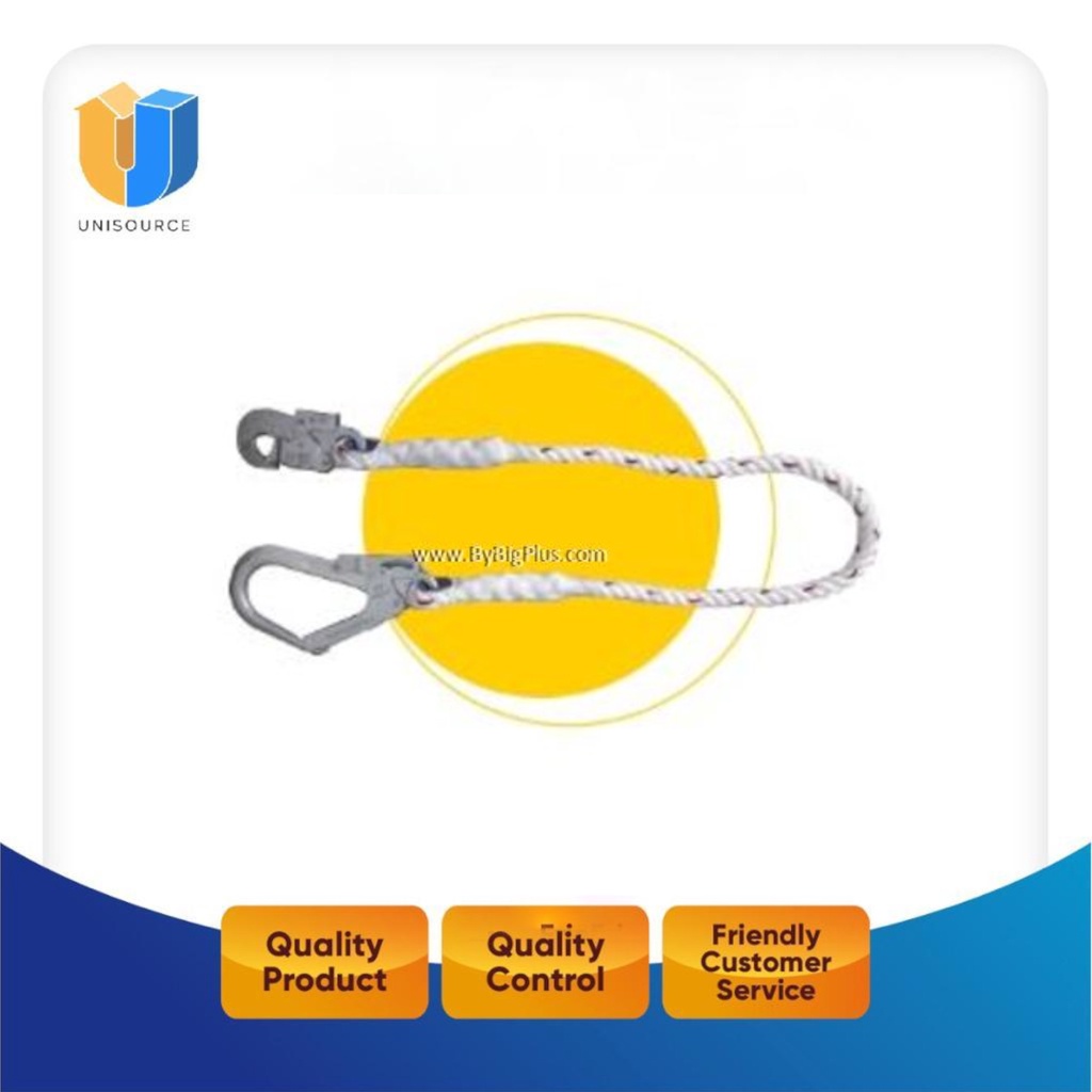 Safety harness, Single Lanyard c/w Big Hook and Small Hook 2m (L ...