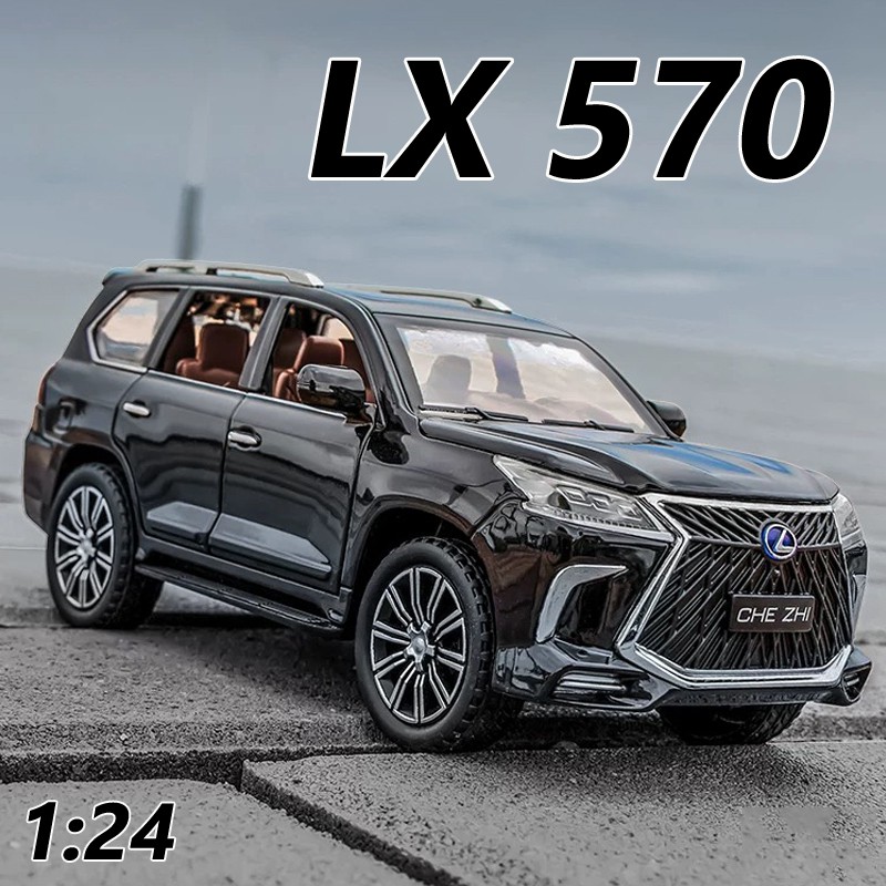 【RUM】1:24 Scale LEXUS LX570 Alloy Car Model Light & Sound effect ...