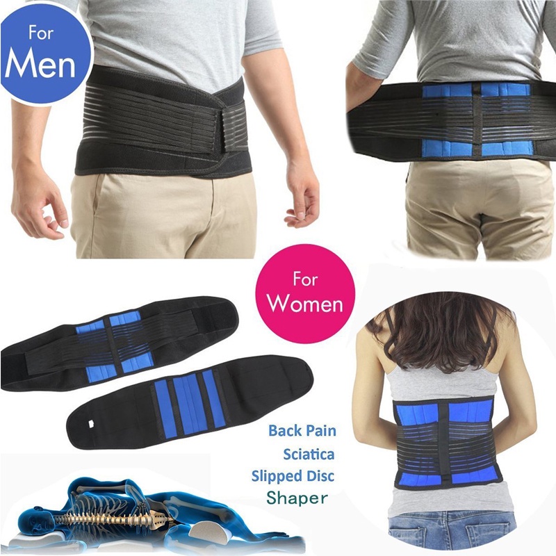 Neoprene Double Pull Lumbar Back Pain Waist Posture Support Belt Bekung ...