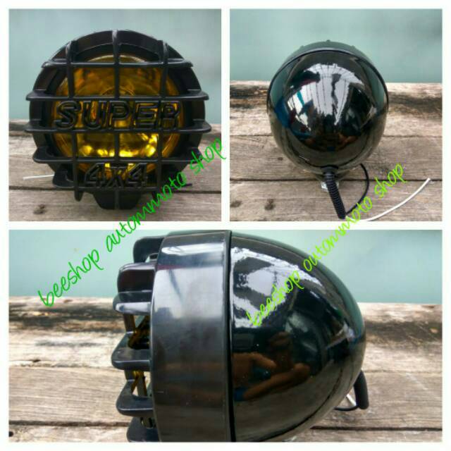 HITAM Jeep 4X4 Fog Lamp 3 inch Fog Spotlight Black Dope Plate | Shopee ...