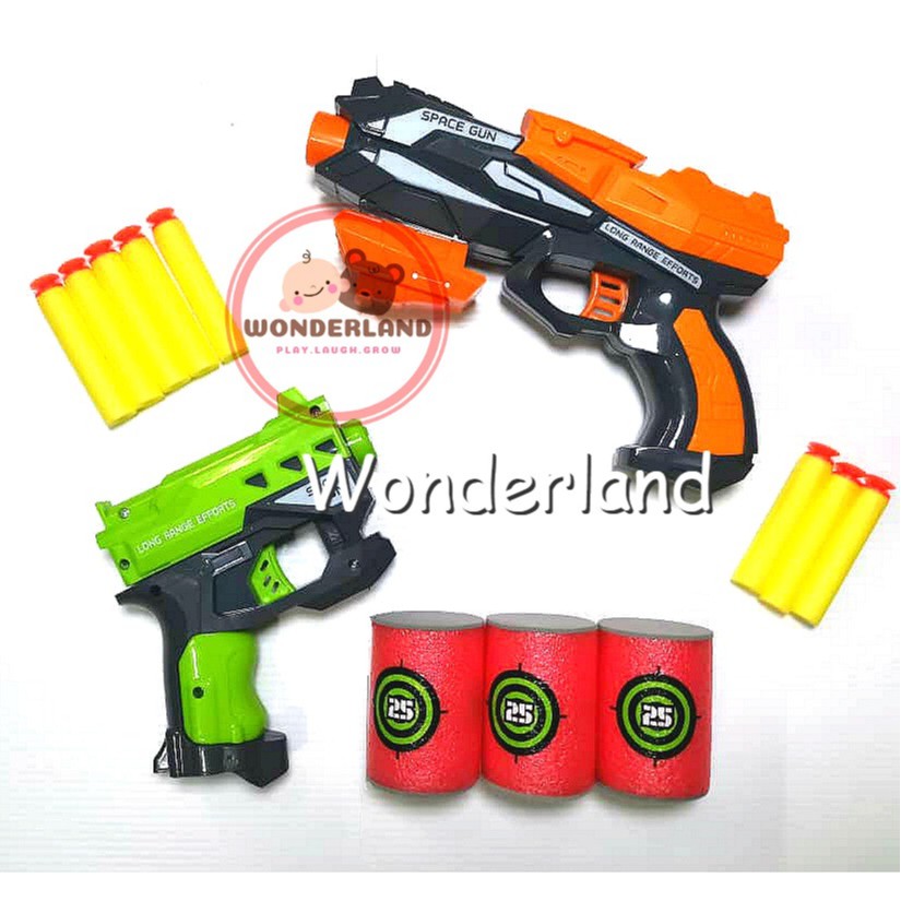 Soft Gun toys Competition 2 in 1 set (8 soft bullet) | Shopee Malaysia