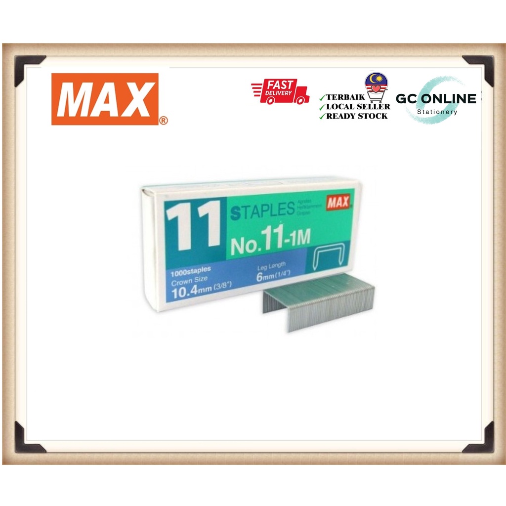 Max Staples No.11-1m / Dawai Kokot / Ubat Stapler / Stapler Bullet (For ...