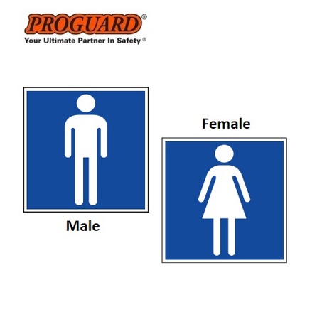 Male / Female Men / Women PVC Plastic Label Sign Sticker Signage IS1405 ...